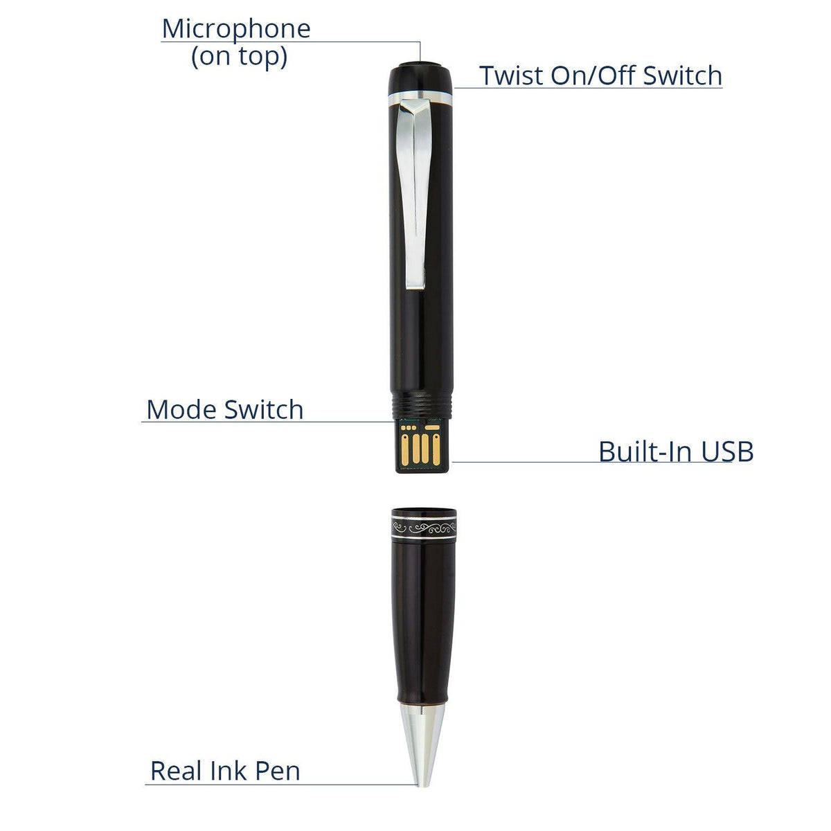 VA30 Voice Activated Pen | Lecture Recording | Spy Pen – penrecorderpro