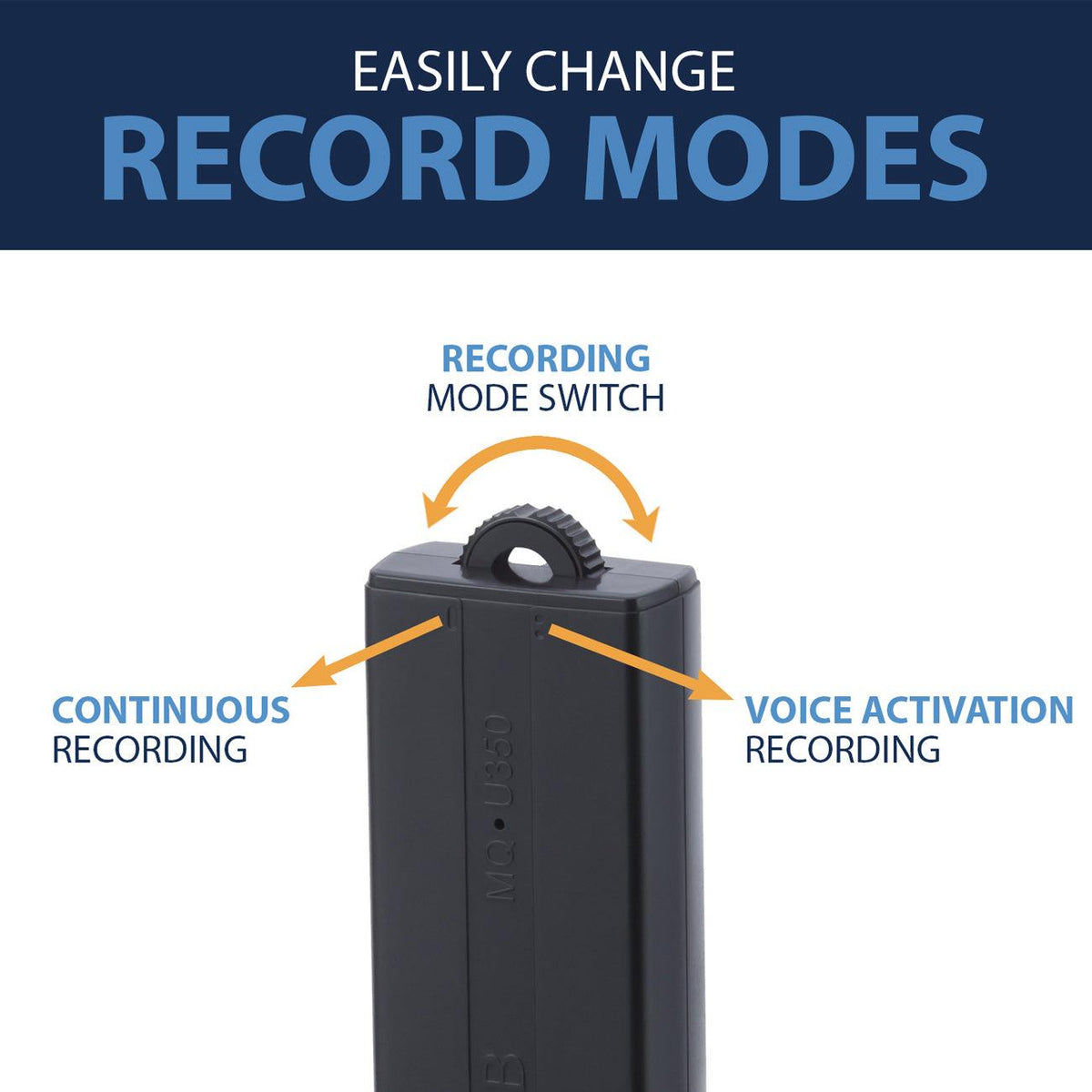 FD50 Voice Activated Recorder | Small Spy Audio Recording Device ...